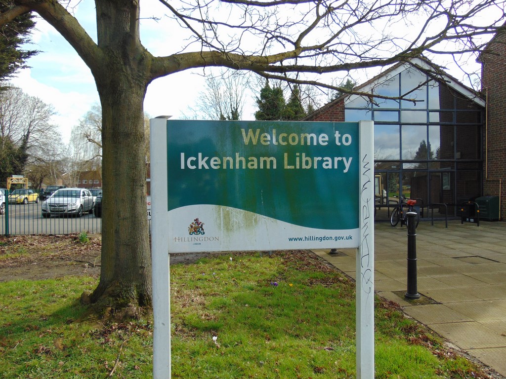 Ickenham Library Sign